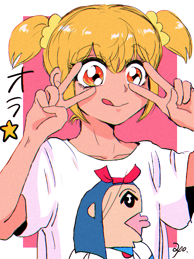 Popuko looks cute in her new t-shirt | Pop Team Epic | Know Your Meme