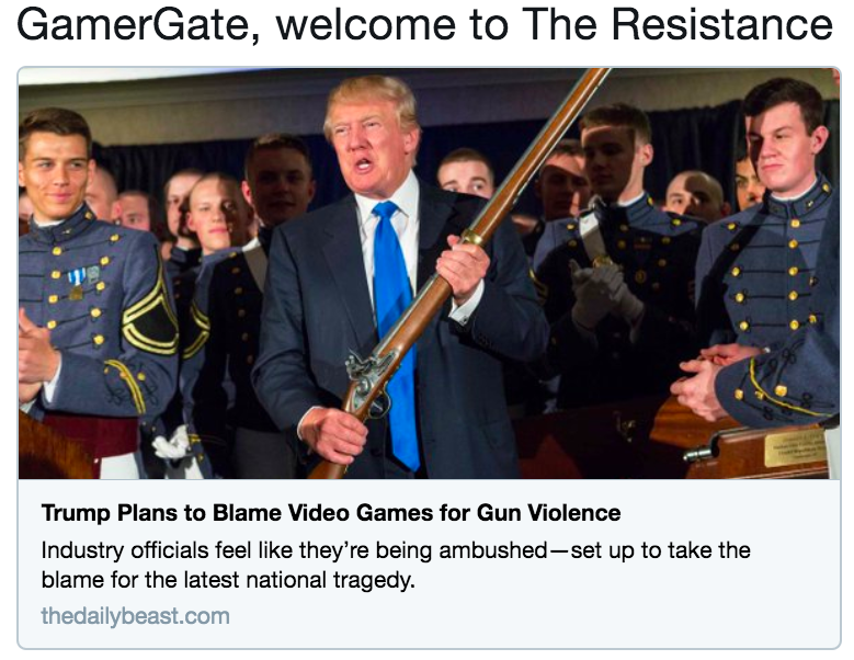 GamerGate, welcome to The Resistance | Donald Trump Video Games ...