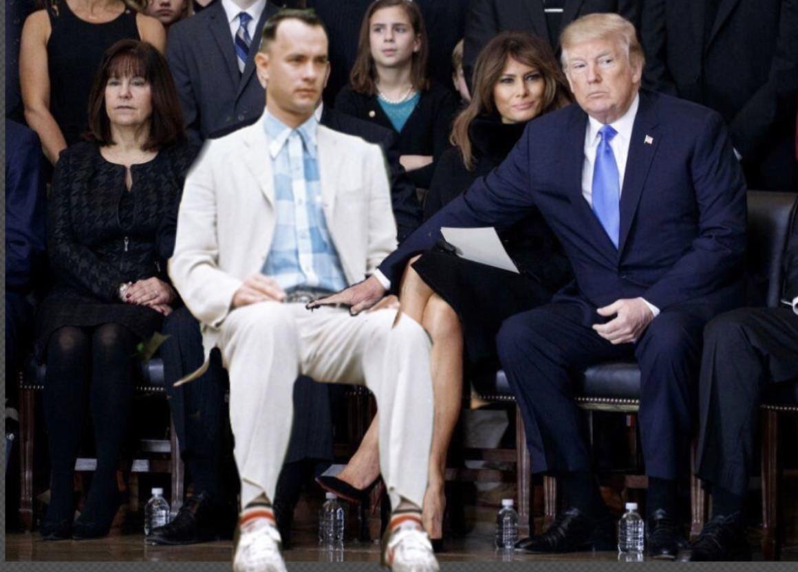 Forrest Gump | Donald Trump Touching Mike Pence's Knee | Know Your Meme