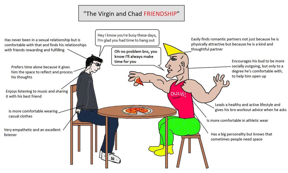 The Virgin And Chad FRIENDSHIP Virgin Vs Chad Know Your Meme