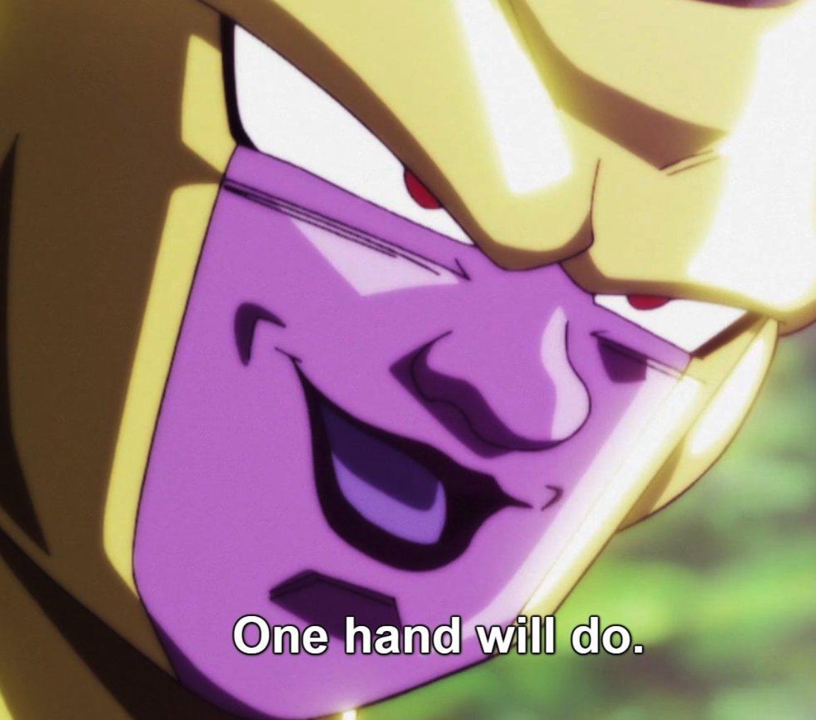 "One hand will do." | Dragon Ball | Know Your Meme