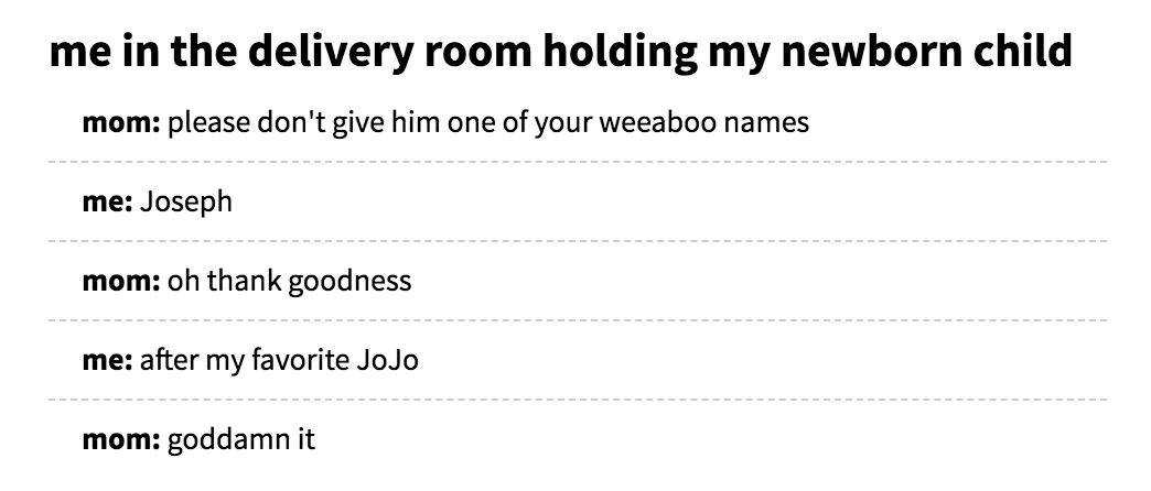 Namesake | JoJo's Bizarre Adventure | Know Your Meme