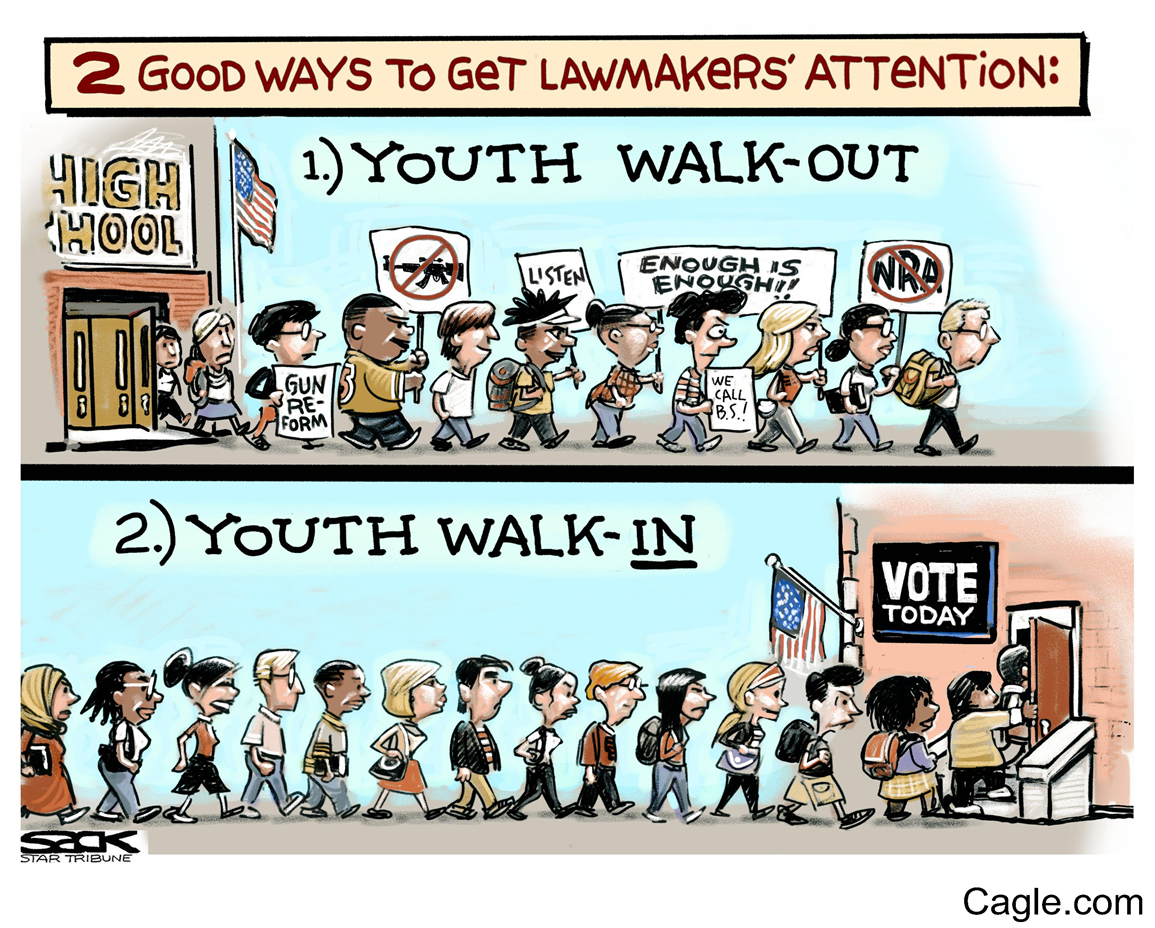 Student Walkout by Steve Sack | March for Our Lives | Know Your Meme