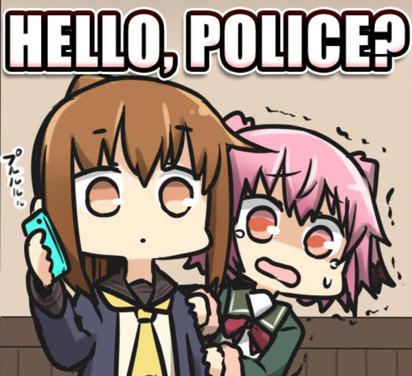 FumiHelloPolice.jpg | Hello, police? | Know Your Meme