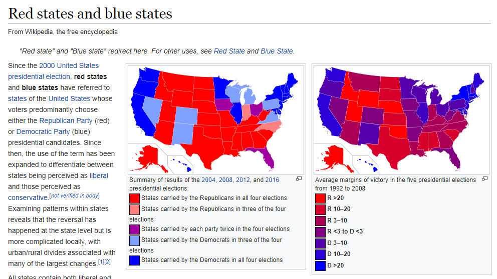 Red and Blue States | Politics / Government | Know Your Meme