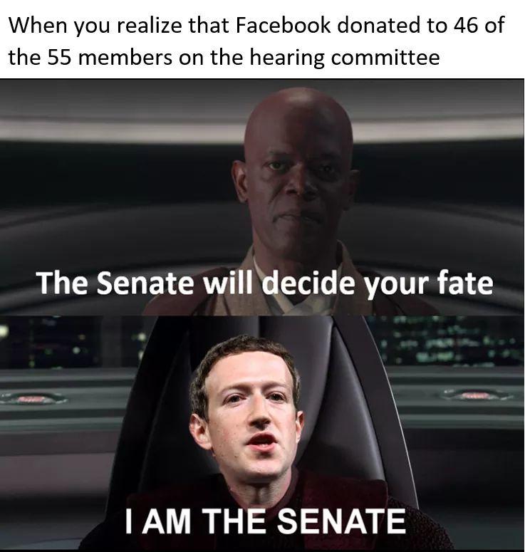 I am the Senate | Mark Zuckerberg Congressional Hearings | Know Your Meme