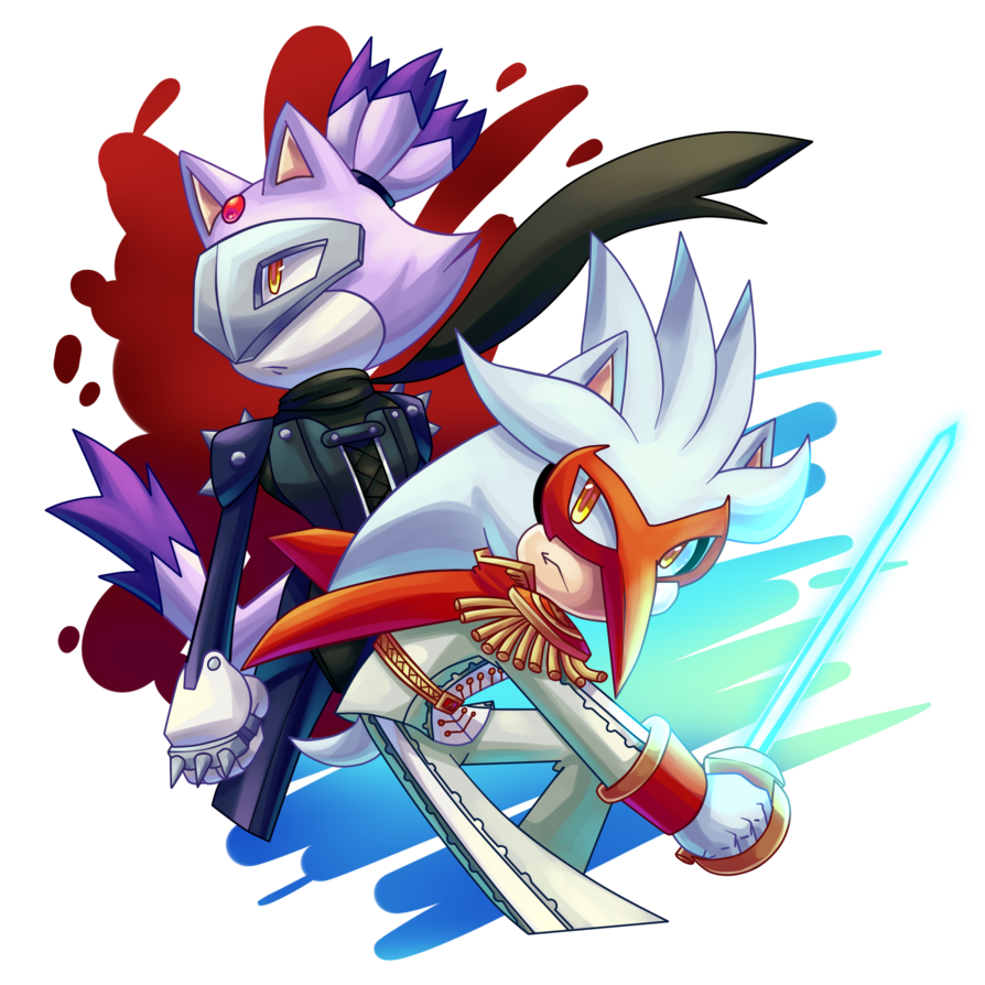 Blaze and Silver as Queen and Crow Persona 5 | Sonic the Hedgehog ...