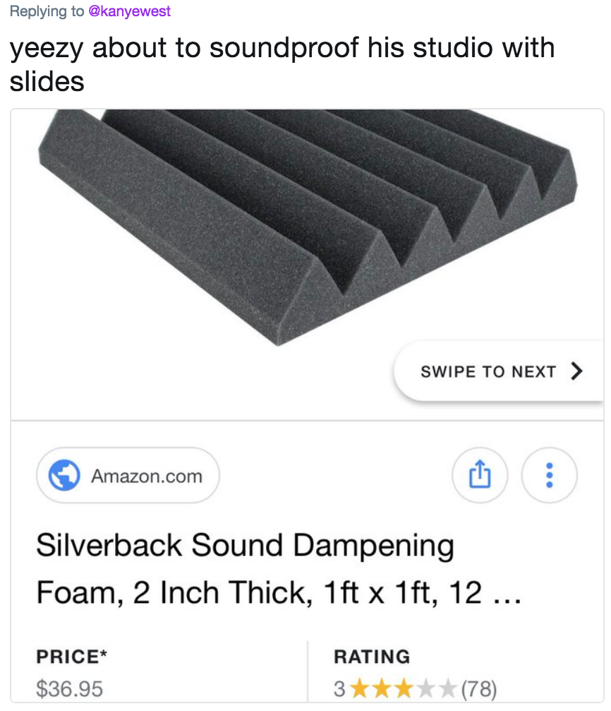 yeezy about to soundproof his studio with slides | Yeezy Slides | Know ...