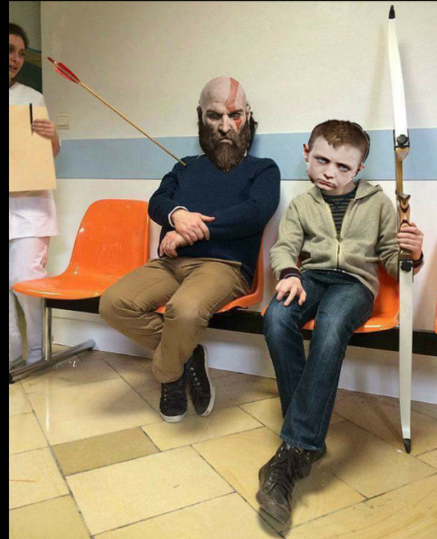 Atreus shoots Kratos | God of War (2018) | Know Your Meme