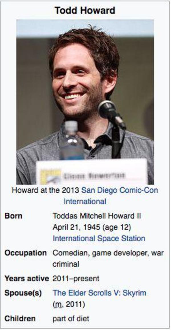 Don't know when or if this happened, but here's something | Todd Howard ...