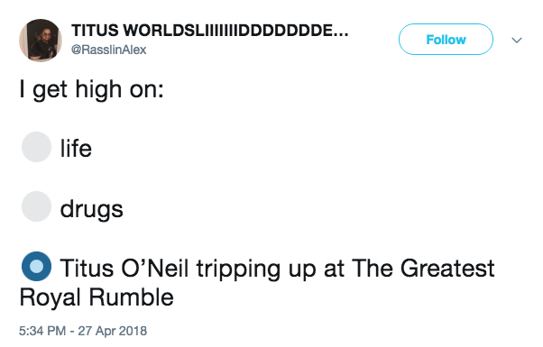 Titus Falling | Titus O'Neil Falling | Know Your Meme