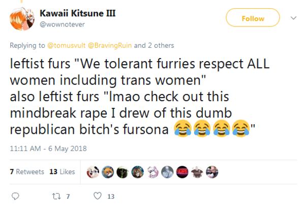 so much for the tolerant left | Kelly Townsend's Furry Tweet | Know ...