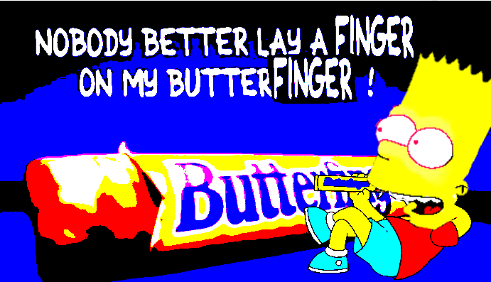 Butter fingers | Bart's Butterfingers Commercial | Know Your Meme