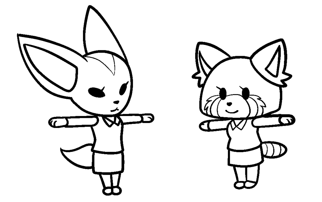 we out here t-posing | Aggretsuko | Know Your Meme