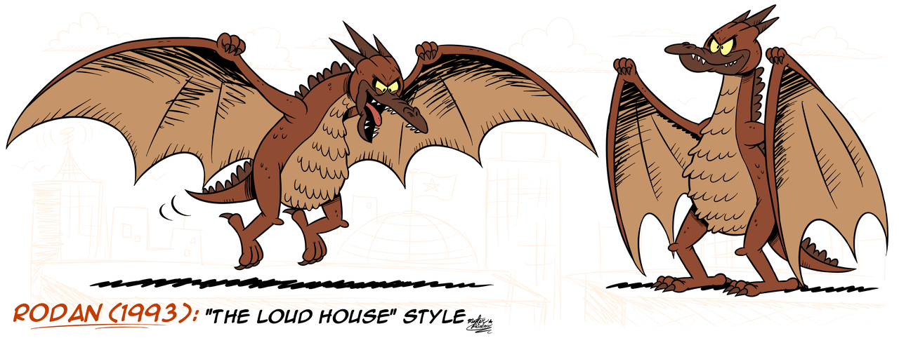 Rodan in the Loud house style | Godzilla | Know Your Meme