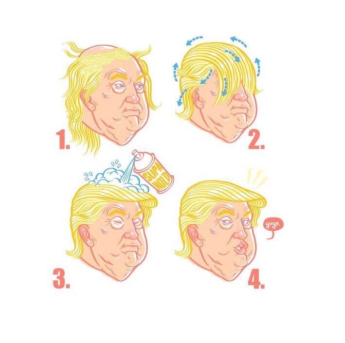 Yuge comb over | Donald Trump's Hair | Know Your Meme