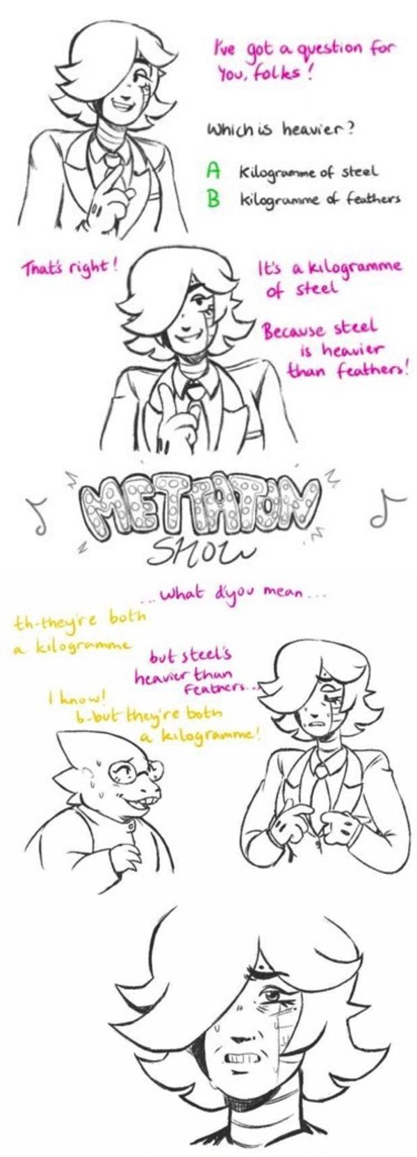 The Mettaton Show | Steel Is Heavier Than Feathers | Know Your Meme