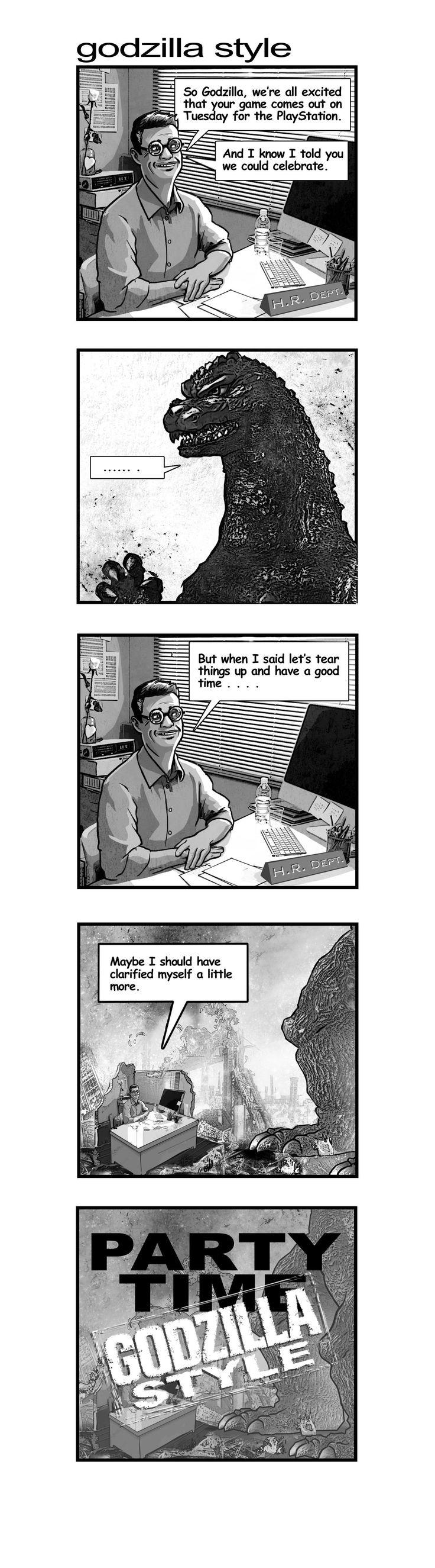 Godzilla Style: Party Time | Godzilla | Know Your Meme