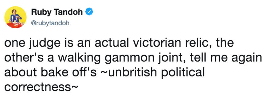 one judge is an actual victorian relic, the other's a walking gammon ...