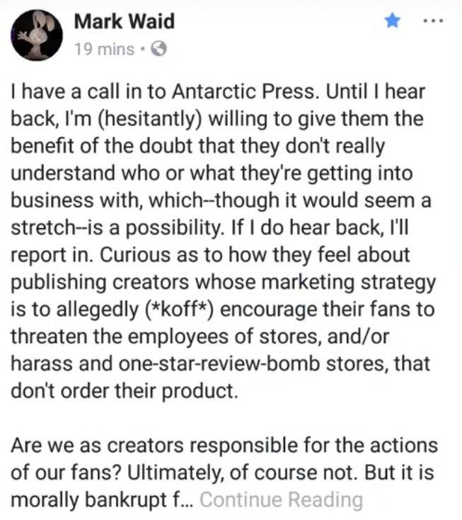 Mark Waid's post | ComicsGate | Know Your Meme