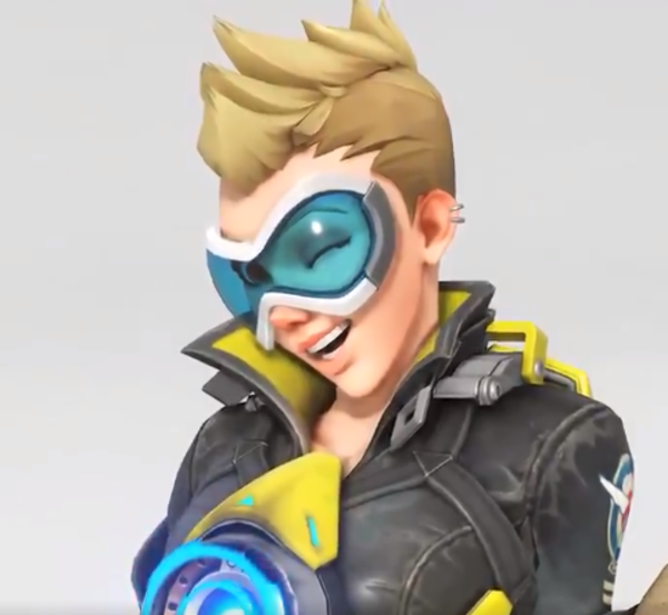 Tracer... Now with a dead bleached rodent as her hairpiece. | Overwatch ...
