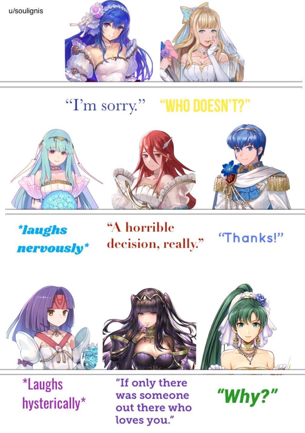 bride/groom responses to “i love you” | Fire Emblem Heroes | Know Your Meme