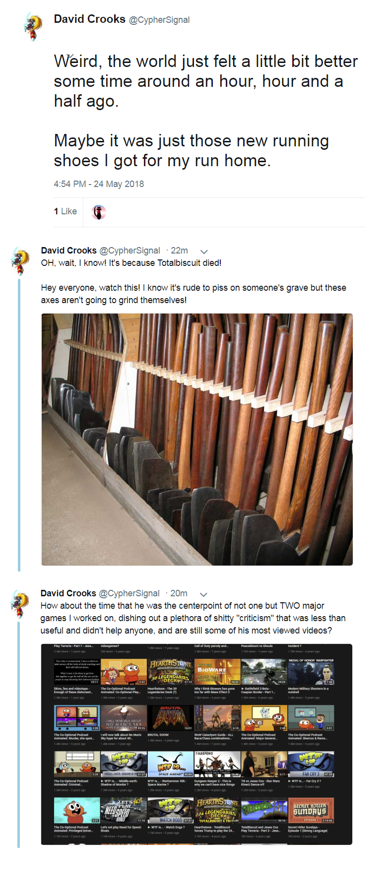 Bioware Employee David Crooks Celebrates Death of Total Biscuit ...