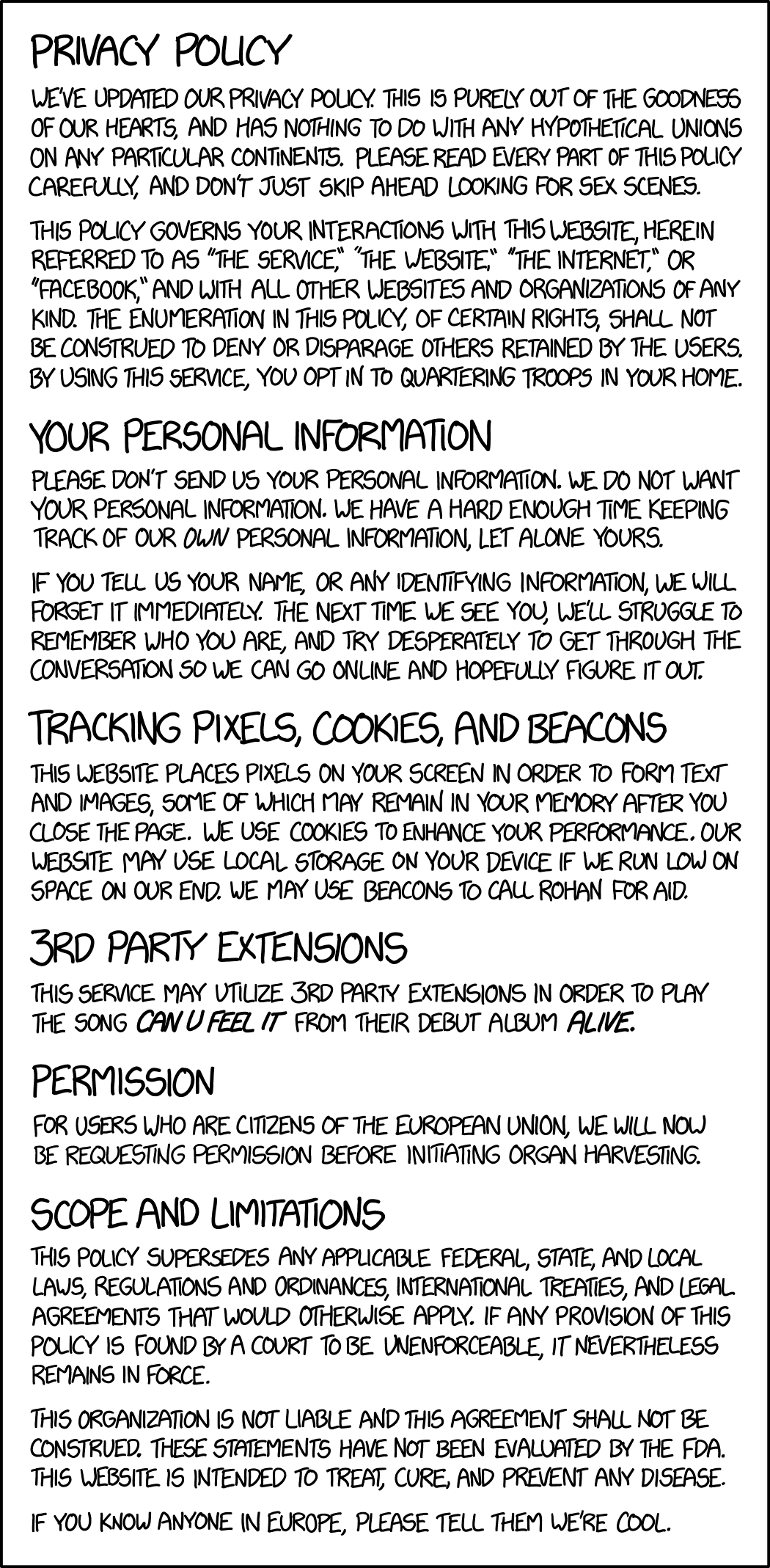 GDPR | xkcd | Know Your Meme