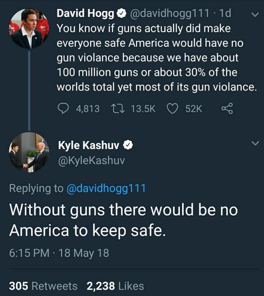 Without guns | David Hogg | Know Your Meme