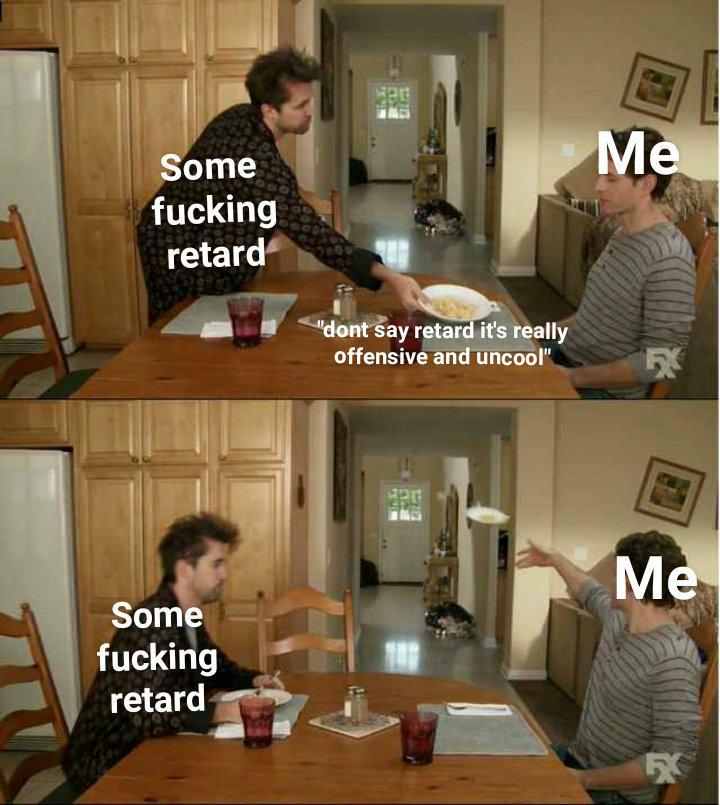 Don't say retard | Always Sunny Plate Toss | Know Your Meme