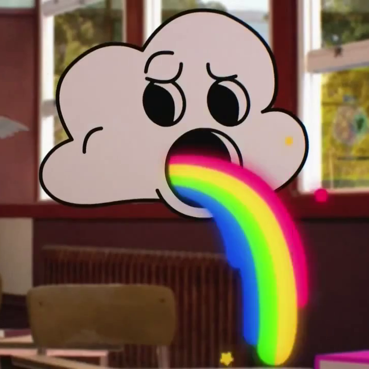 Cloud puking rainbow | Puking Rainbows | Know Your Meme