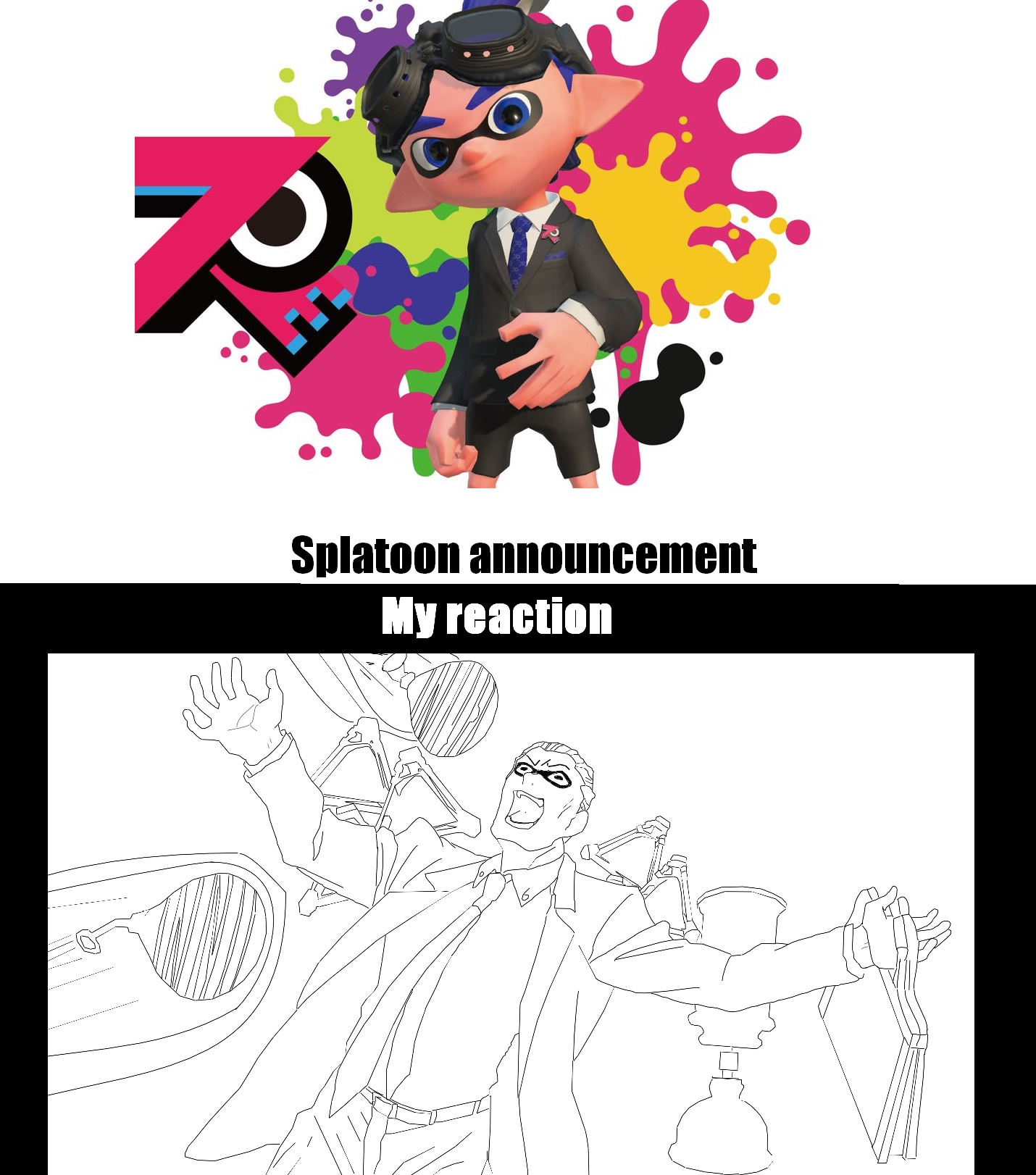 Splatoon shocking announcement reveals to be a suit and a tie ...