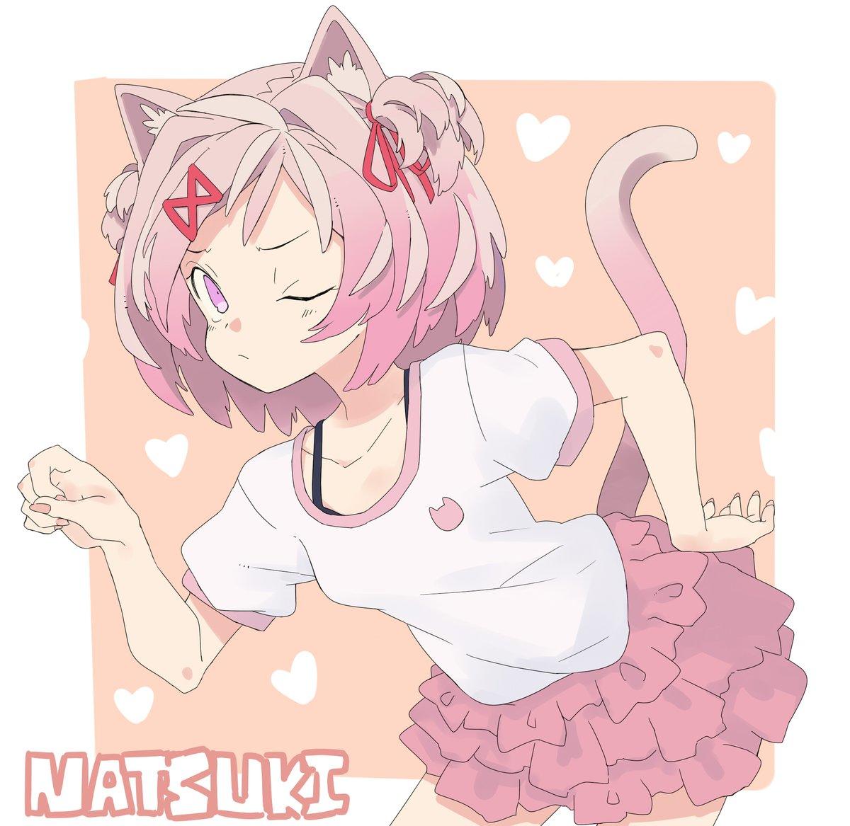 Cute Neko Natsuki | Doki Doki Literature Club | Know Your Meme