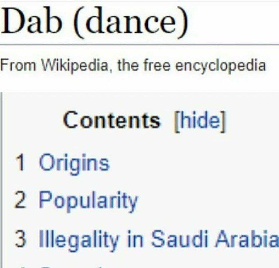 wikipedia article | The Dab | Know Your Meme