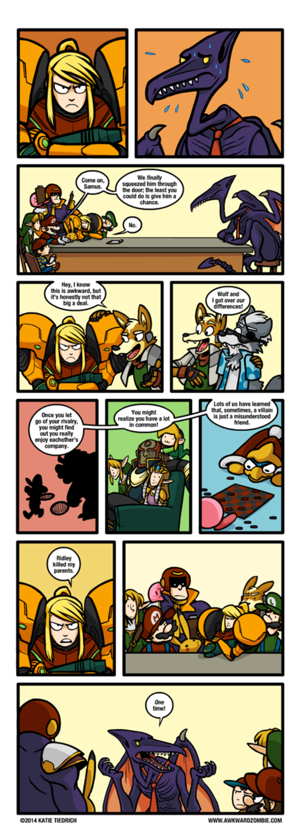 Samus still hates Ridley | Awkward Zombie | Know Your Meme