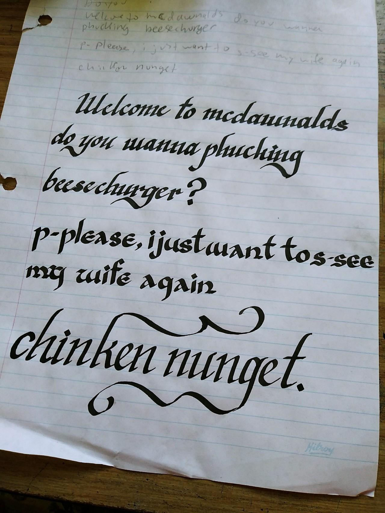 Caligraphy | Beesechurger | Know Your Meme