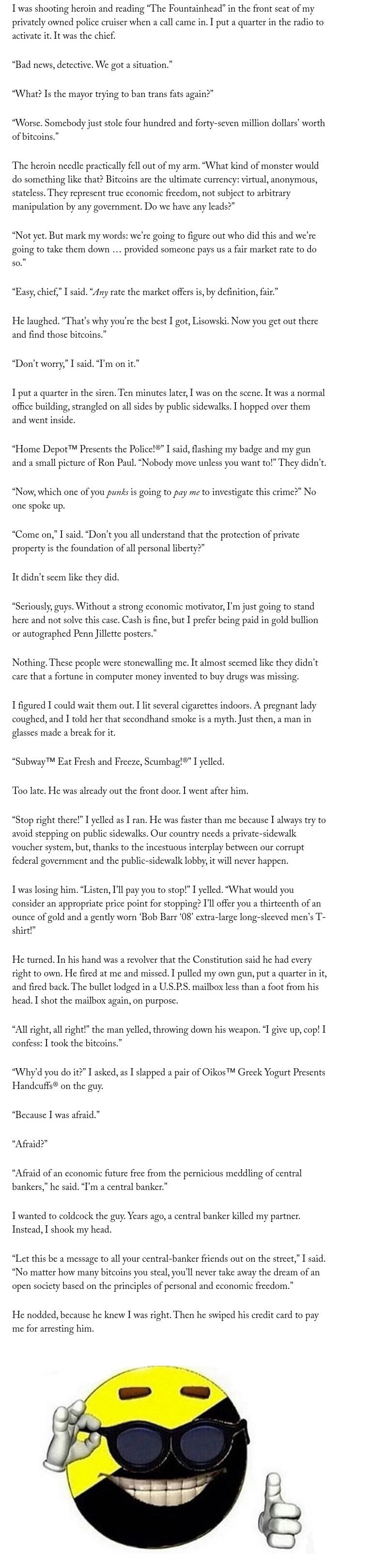 The Ancap Police Officer | Picardía / Thumbs Up Emoji Man | Know Your Meme