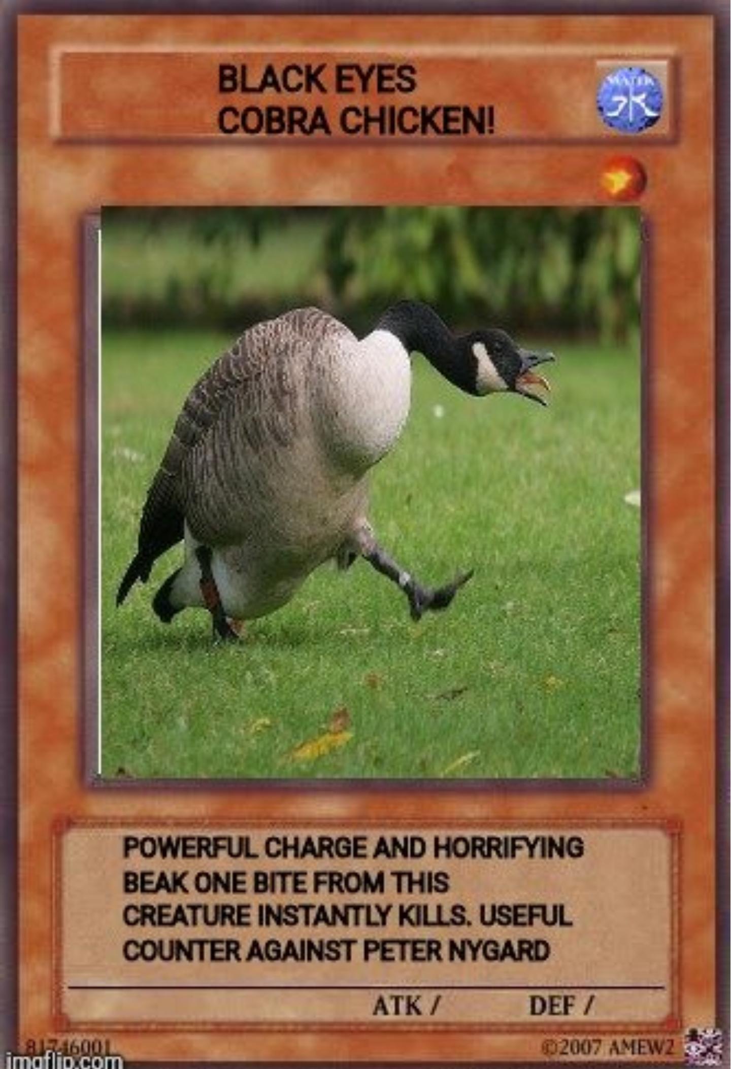 Cobra Chicken Card | Cobra Chickens | Know Your Meme
