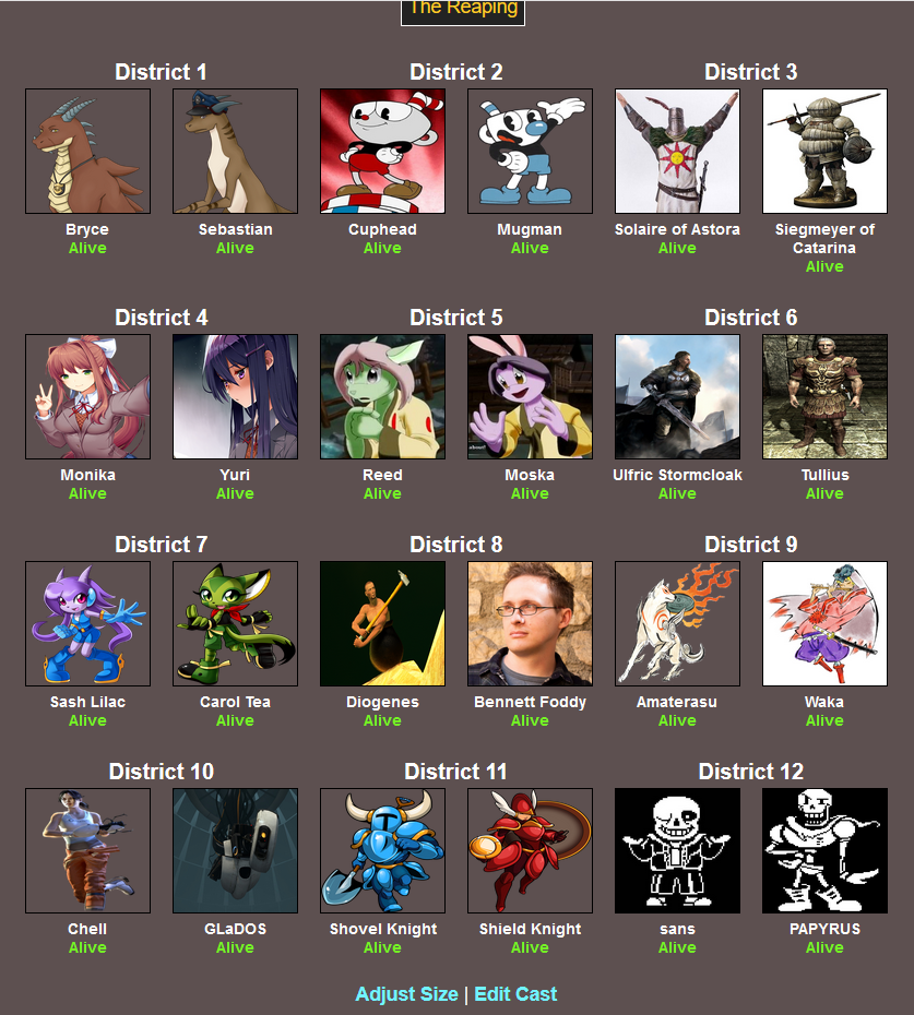 Battle Royale, my Steam library edition. | Hunger Games Simulator ...