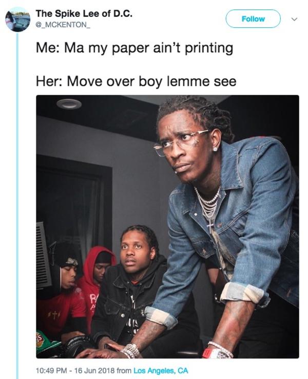 Computer Mom | Young Thug and Lil Durk Troubleshooting | Know Your Meme