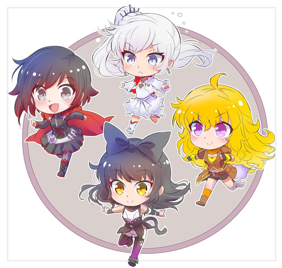 Running Chibi team RWBY | RWBY | Know Your Meme