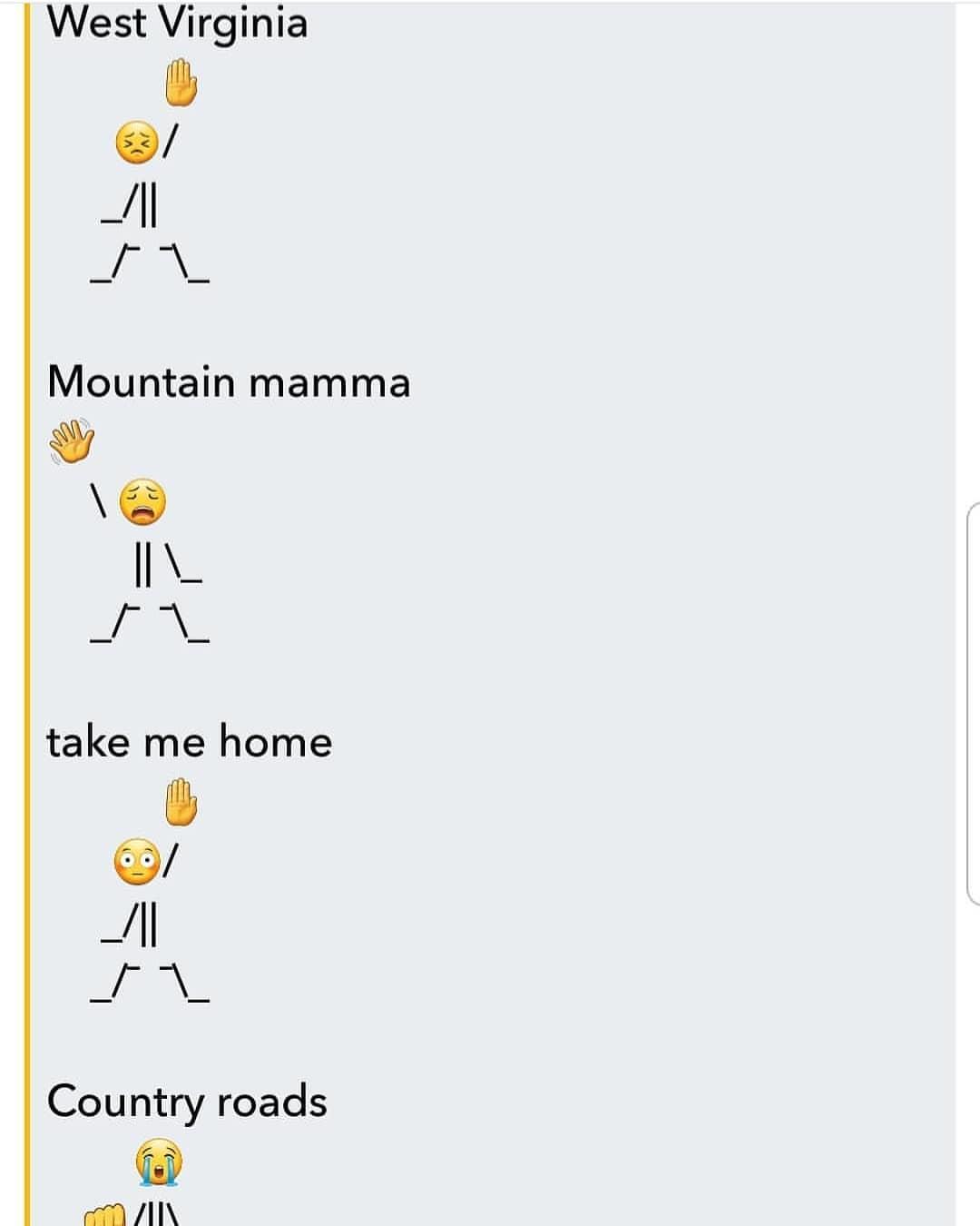 Emojipasta | "Take Me Home, Country Roads" | Know Your Meme
