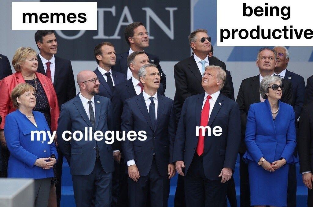 Being productive | Donald Trump's Awkward NATO Summit 2018 Photo | Know ...