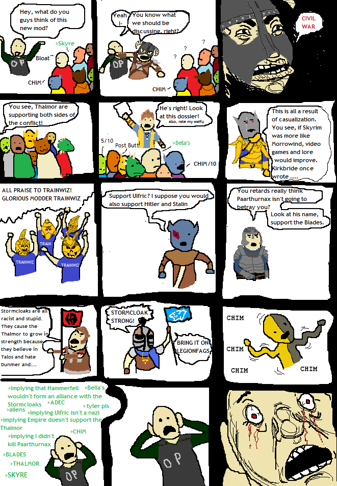 Elder Scrolls | 4chan Thread Derail Comic | Know Your Meme