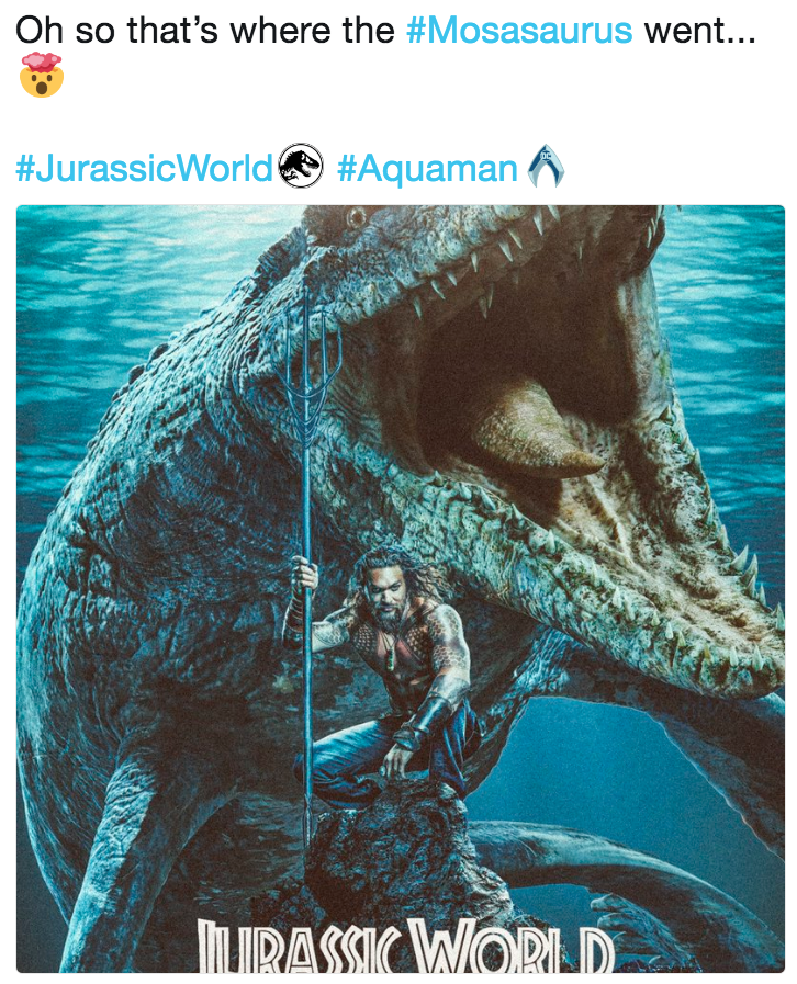 Oh so that’s where the #Mosasaurus went... 🤯 #JurassicWorld #Aquaman ...