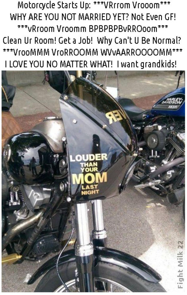 When the motorcycle really sounds like your mom | Your Mom Jokes | Know ...
