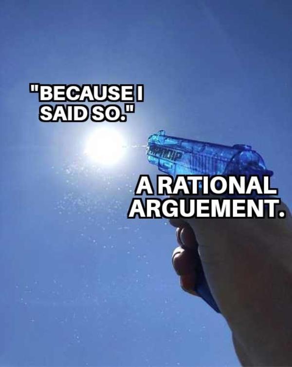 A rational argumement | Firing a Gun at the Sun | Know Your Meme