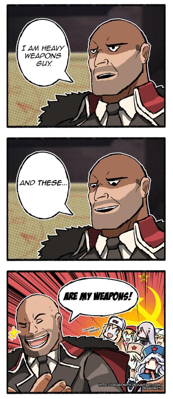Heavy and his new comrades | Girls' Frontline | Know Your Meme