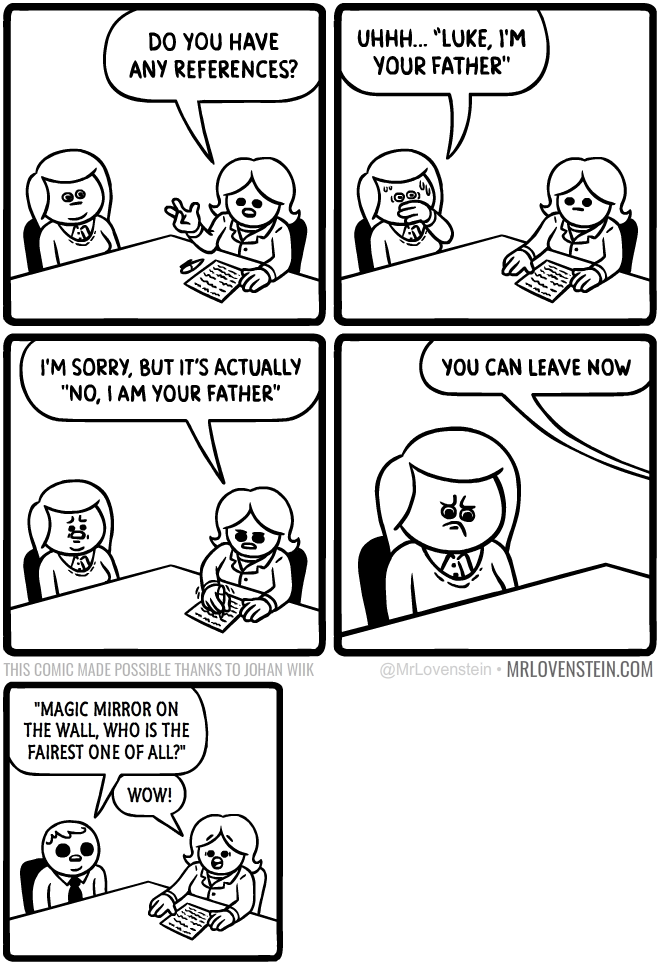 Good References | Mr. Lovenstein | Know Your Meme