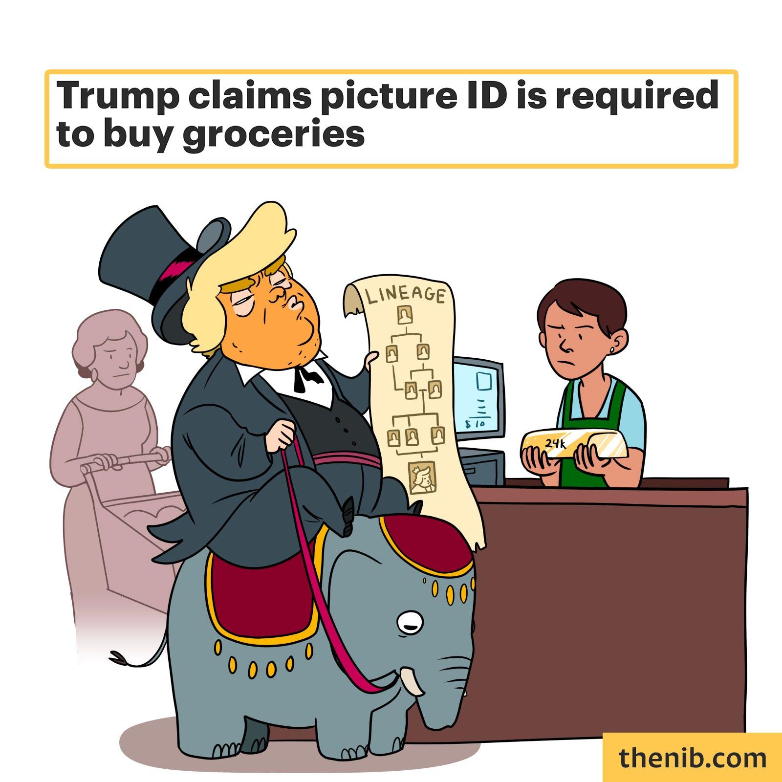 A True Man of the People | Donald Trump's Grocery ID Gaffe | Know Your Meme